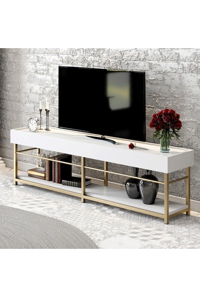 Modatte Natürel Tv Sehpası 150 cm Genişletilmiş Üst Tabla Modern Dresuar Modatte Natürel Tv Sehpası 150 cm Genişletilmiş Üst Tabla Modern Dresuar