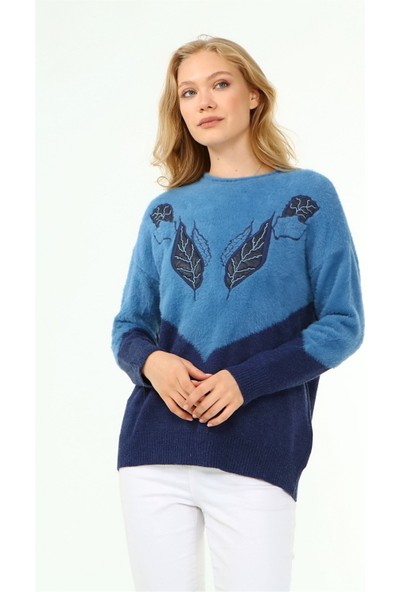 Ftz Sakal Ip Detaylı Triko (BTR1344FT) Indigo