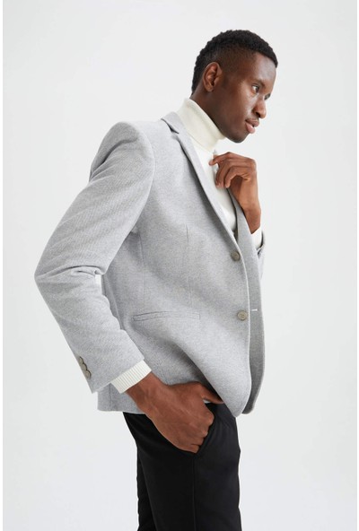 DeFacto Slim Fit Dokulu Blazer Ceket N0503AZ22SP