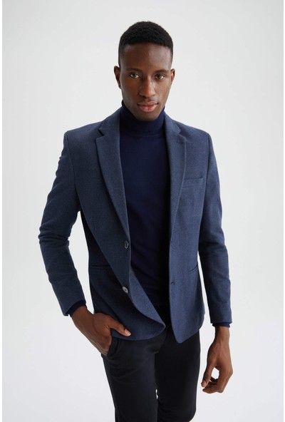 DeFacto Slim Fit Dokulu Blazer Ceket N0503AZ22SP