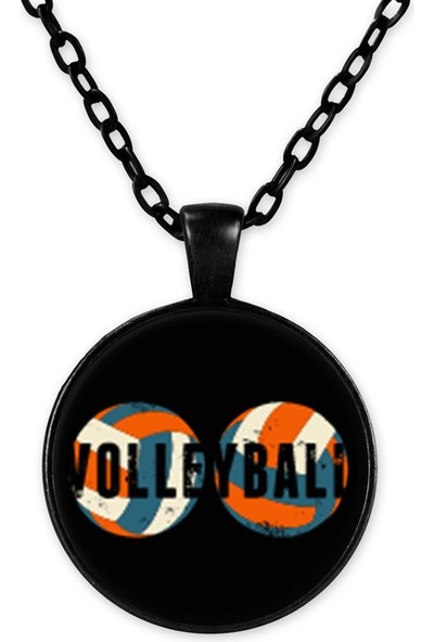 Rowalsi Voleybol Siyah Zincirli Kolye