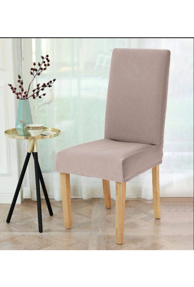 likrali Sandalye Örtüsü, Sandalye Kılıfı, Lastikli ,standart (1 Paket 6 Adet)