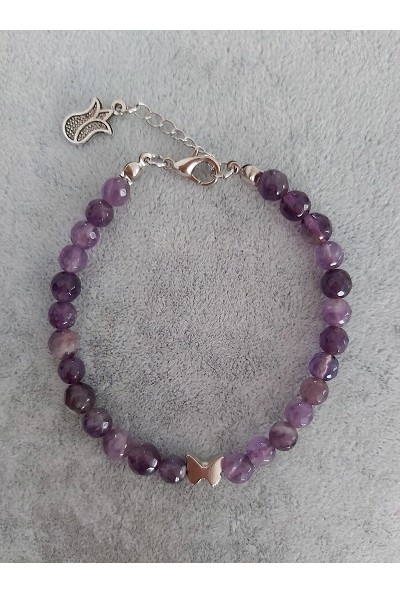 Hera Takı Atölyesi Ametist Doğal Taş Bileklik