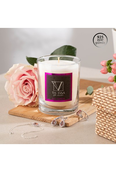 Ta-Daa Gift Studio Sürpriz Takılı Kokulu Mum - Gül Tanesi