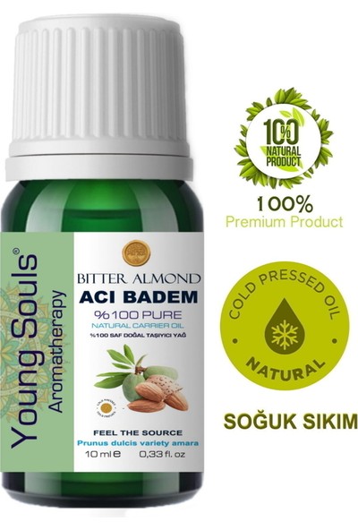 Young Souls Aromatherapy Bitter Almond Carrier Oil Acı Badem Bitkisel Sabit Yağ 10 ml Young Souls Aromatherapy Bitter Almond Carrier Oil Acı Badem Bitkisel Sabit Yağ 10 ml