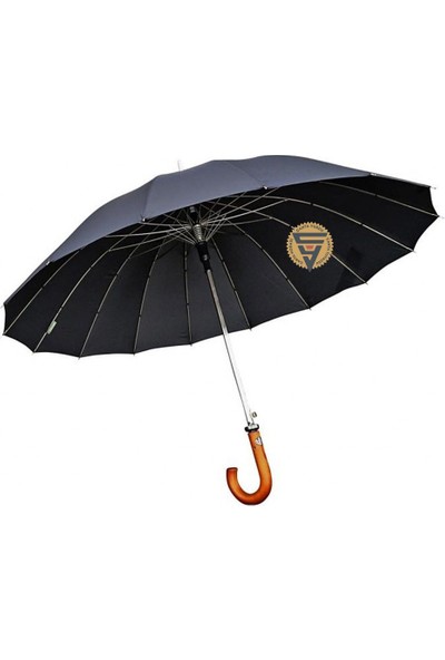 Snotline Lüx 16 Telli Protokol Vale Baston Şemsiye Siyah 41G 130 cm Cap Snotline Lüx 16 Telli Protokol Vale Baston Şemsiye Siyah 41G 130 cm Cap