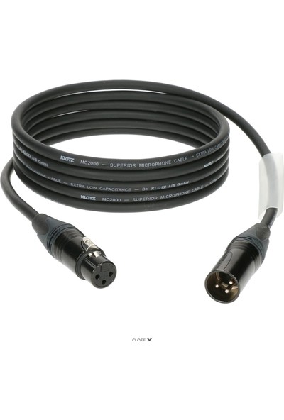 Klotz Neutrik - Klotz Xlr-Xlr 3 Metre Mikrofon Kablosu Klotz Neutrik - Klotz Xlr-Xlr 3 Metre Mikrofon Kablosu