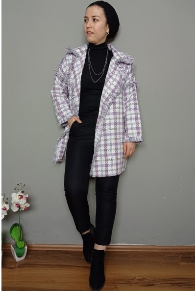 Maysa Butik Tüvit Ceket - Lila