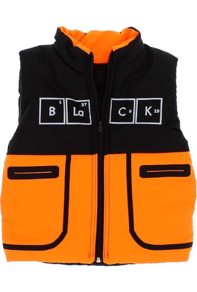 Babyboy Black Yazı Baskılı Erkek Çocuk Yelek - Turuncu - 5-6 Yaş Babyboy Black Yazı Baskılı Erkek Çocuk Yelek - Turuncu - 5-6 Yaş