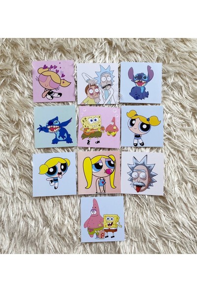 Paytak Moda Motto Powerpuff Girls Albert Einstein Çizgi Dizi Karışık Tasarımlı 10'lu 7-7cm PYTKMTT0029 Paytak Moda Motto Powerpuff Girls Albert Einstein Çizgi Dizi Karışık Tasarımlı 10'lu 7-7cm PYTKMTT0029