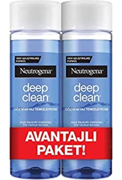 Neutrogena Deep Clean Göz Makyaj Temizleyici 125 ml X2 1 Paket (1 x 400 G)Makyaj Neutrogena Deep Clean Göz Makyaj Temizleyici 125 ml X2 1 Paket (1 x 400 G)Makyaj