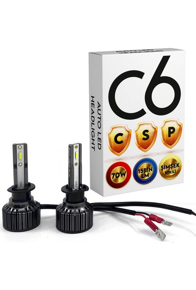 C6 Csp LED Xenon H1 Mini LED Xenon 70 Watt 15000 Lümen Şimşek Etkili Süper Güç Beyaz Işık C6 Csp LED Xenon H1 Mini LED Xenon 70 Watt 15000 Lümen Şimşek Etkili Süper Güç Beyaz Işık