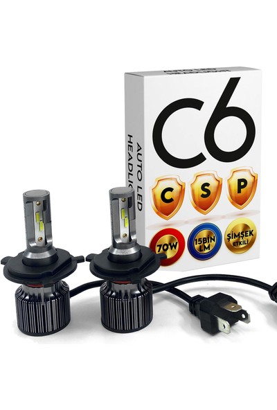C6 Csp LED Xenon H4 Uzun Kısa Mini LED Xenon 70 Watt 15000 Lümen Şimşek Etkili Süper Güç Beyaz Işık C6 Csp LED Xenon H4 Uzun Kısa Mini LED Xenon 70 Watt 15000 Lümen Şimşek Etkili Süper Güç Beyaz Işık