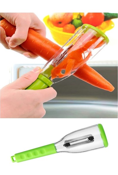 Kitchen Beauty Hazneli Jülyen Soyacak Tutmakollu Depolama Tip Soyma Bıçağı Kaymaz Sap Kitchen Beauty Hazneli Jülyen Soyacak Tutmakollu Depolama Tip Soyma Bıçağı Kaymaz Sap