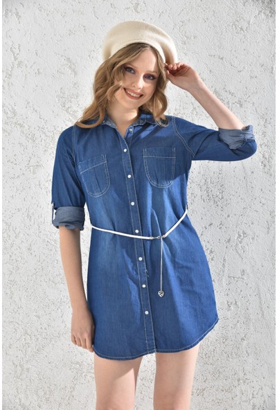 Rodi DS22KB033715 Kadın Denim Gömlek