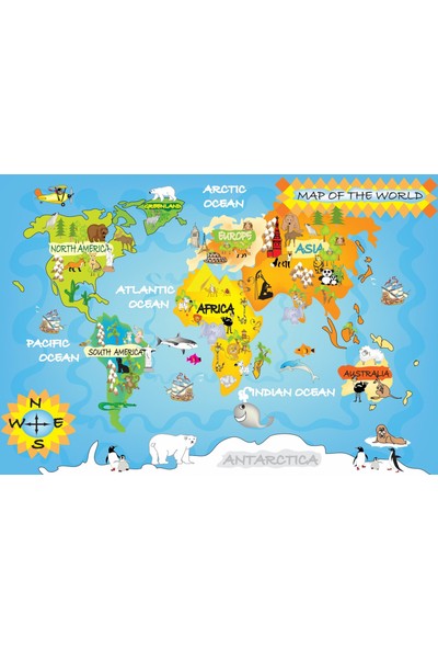 Webcenter Eğitici Dünya Haritası 20X30 Mdf Poster Webcenter Eğitici Dünya Haritası 20X30 Mdf Poster