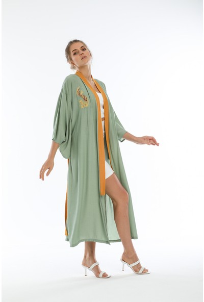 Masuwerte Uzun Kimono Sabahlık Anka Kuşu Nakışlı Yeşil The Phoenix 2 Masuwerte Uzun Kimono Sabahlık Anka Kuşu Nakışlı Yeşil The Phoenix 2