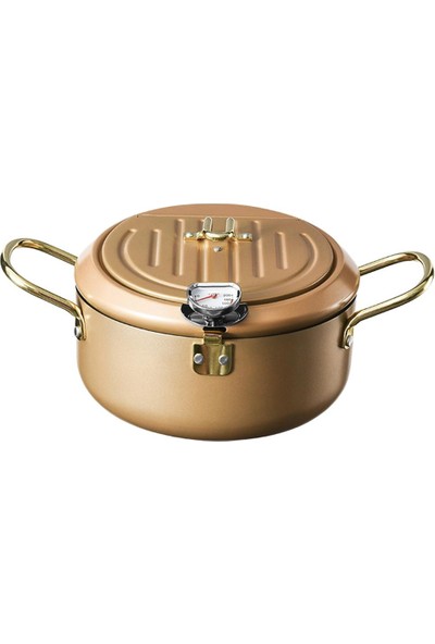 Dolity Sıcaklık Kontrol Edilebilir Derin Kızartma Pot Japon Tarzı Tempura Fritöz Pan 24 cm Şampanya Dolity Sıcaklık Kontrol Edilebilir Derin Kızartma Pot Japon Tarzı Tempura Fritöz Pan 24 cm Şampanya