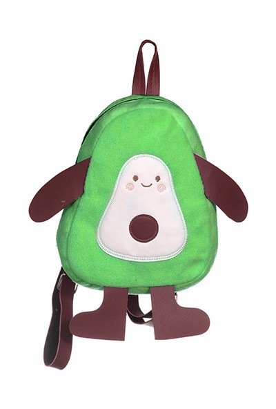 Avokado Peluş Sırt Çantası Yeşil