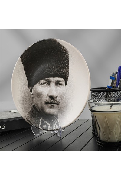 Keramika Atatürk Portre Tabak Keramika Atatürk Portre Tabak