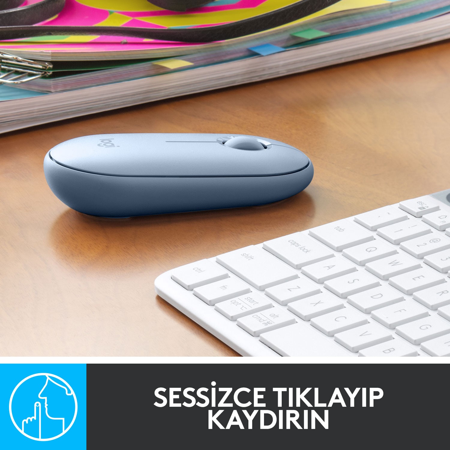 Logitech M350 Pebble Sessiz Kablosuz Kompakt Mouse - Fiyatı