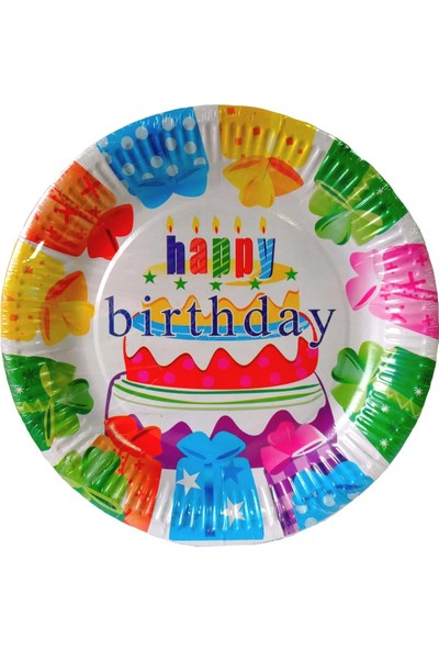 Pastaland Happy Birtday Yazılı Doğum Günü Parti Tabağı 10 Adet Pastaland Happy Birtday Yazılı Doğum Günü Parti Tabağı 10 Adet