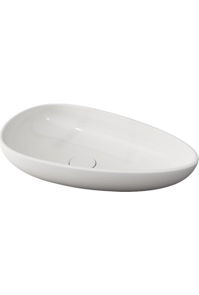 Bocchi Etna Tezgah Üstü Lavabo 58 cm Parlak Beyaz 1112-001-0125 Bocchi Etna Tezgah Üstü Lavabo 58 cm Parlak Beyaz 1112-001-0125
