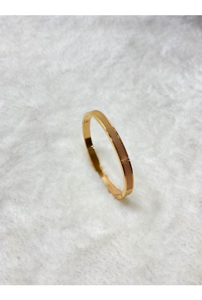 Royal Steel Rose Gold Zincir Desen Kadın Çelik Kelepçe Royal Steel Rose Gold Zincir Desen Kadın Çelik Kelepçe