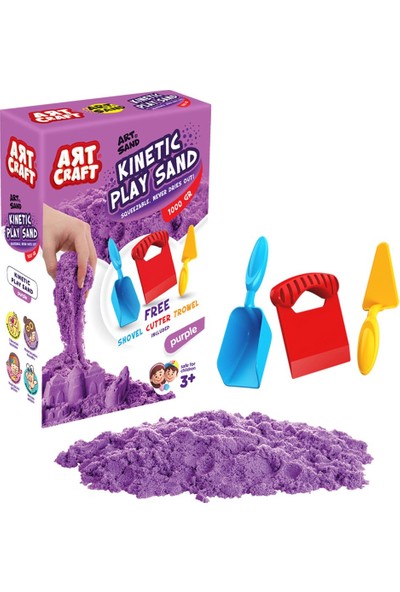 Art Craft Aksesuarlı Mor Kinetik Oyun Kumu 1000 gr