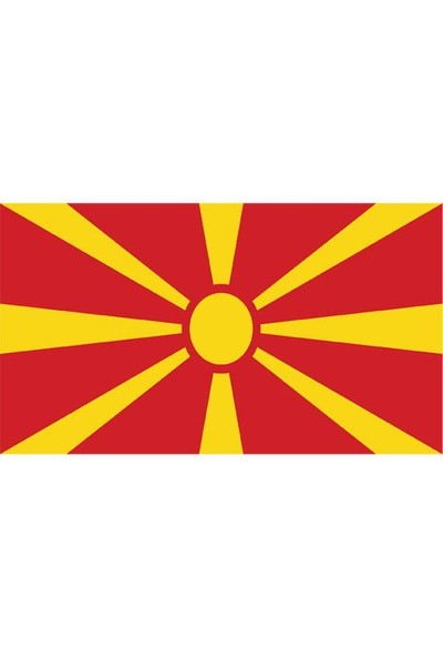 Satürn Masaüstü Makedonya Bayrağı Masa Bayrağı 15 x 23 cm