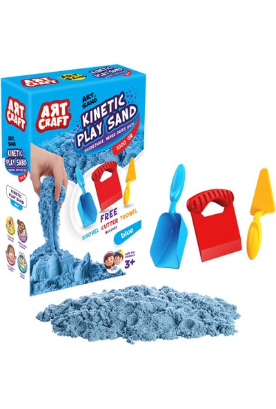 Art Craft Aksesuarlı Mavi Kinetik Oyun Kumu 1000 gr Art Craft Aksesuarlı Mavi Kinetik Oyun Kumu 1000 gr