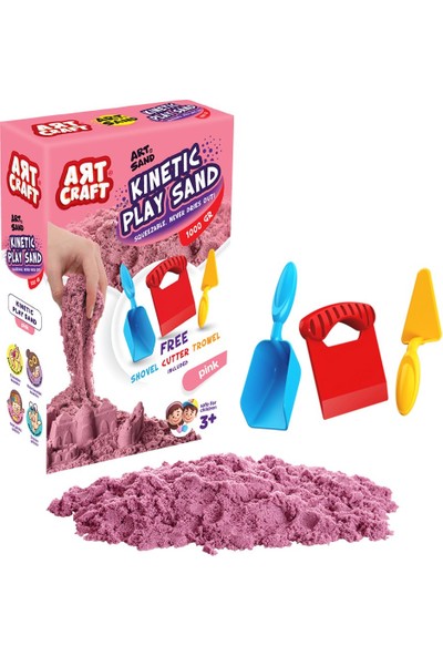 Art Craft Aksesuarlı Pembe Kinetik Oyun Kumu 1000 gr