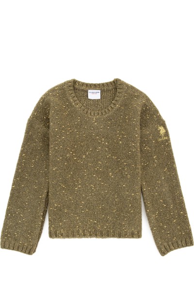 U.S. Polo Assn. Yeşil Triko Kazak 50240928-VR183 U.S. Polo Assn. Yeşil Triko Kazak 50240928-VR183