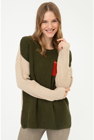 U.S. Polo Assn. Yeşil Triko Kazak 50237599-VR027 U.S. Polo Assn. Yeşil Triko Kazak 50237599-VR027