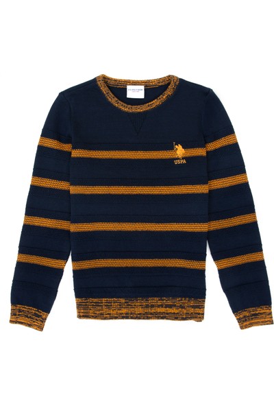 U.S. Polo Assn. Erkek Çocuk Lacivert Triko Kazak 50237692-VR033 U.S. Polo Assn. Erkek Çocuk Lacivert Triko Kazak 50237692-VR033
