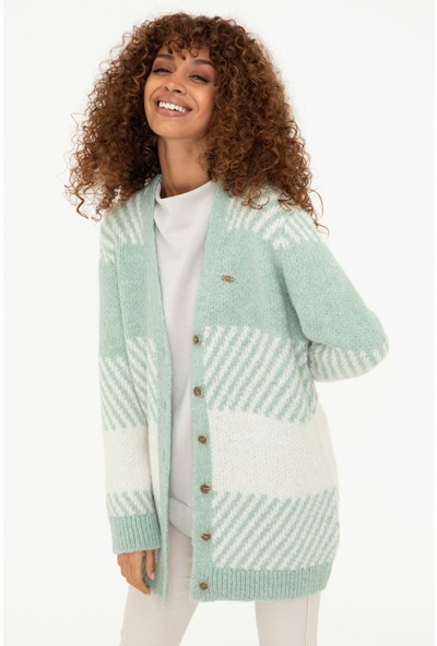 U.S. Polo Assn. Yeşil Triko Hırka 50237726-VR176 U.S. Polo Assn. Yeşil Triko Hırka 50237726-VR176