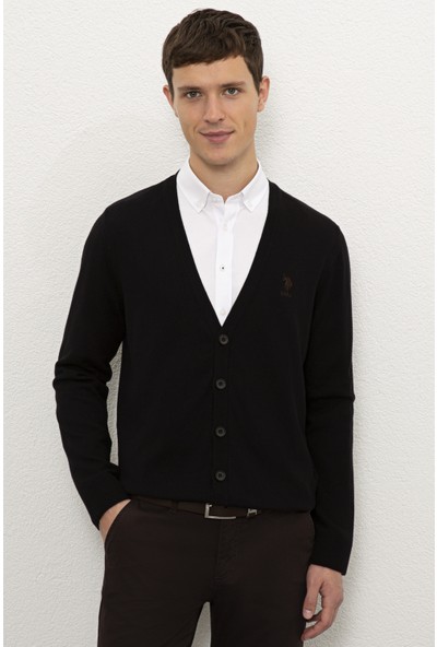 U.S. Polo Assn. Siyah Triko Hırka 50237062-VR046