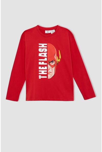 DeFacto Erkek Çocuk The Flash Lisanslı Uzun Kollu Tişört W2560A622SP