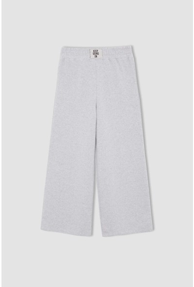 DeFacto Kız Çocuk Baskılı Geniş Paça Eşofman Alt W8113A622SP