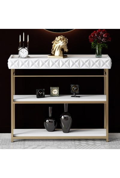 Modatte Mobilya Zümrüt Dresuar 102 cm Motif Uygulamalı Modern Konsol Modatte Mobilya Zümrüt Dresuar 102 cm Motif Uygulamalı Modern Konsol