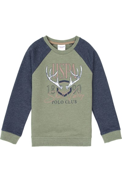 U.S. Polo Assn. Erkek Çocuk Haki Sweat Shirt
