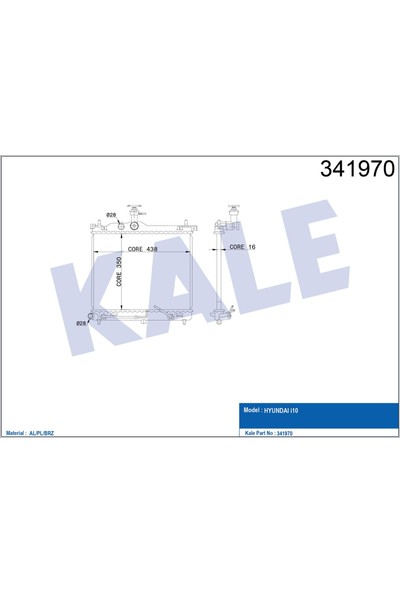 Radyatör Hyundaı I10 Al-Pl-Brz