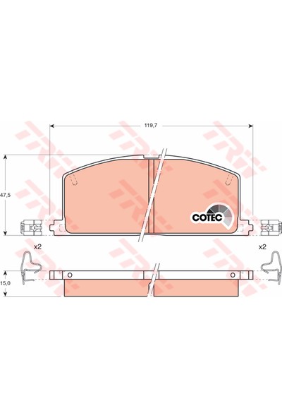 Ön Balata Corolla-Camry-Corna-Carina 95 Ön Balata Corolla-Camry-Corna-Carina 95
