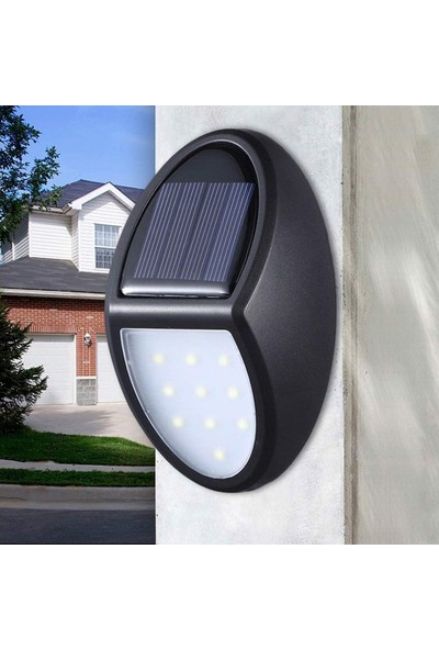 Evdeki Çarşı Solar Su Geçirmez Oval 10 Ledli Duvara Monteli Özel Tasarım Bahçe Lambası Evdeki Çarşı Solar Su Geçirmez Oval 10 Ledli Duvara Monteli Özel Tasarım Bahçe Lambası