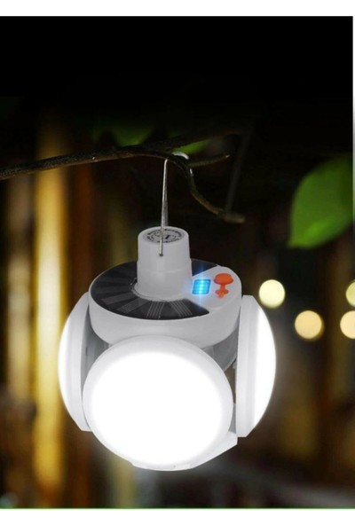 Evdeki Çarşı Solar Güneş Enerji ve USB Sarjlı 5 Kanatlı Bahçe Aydınlatma LED Askılı Pratik Kamp Lamba Evdeki Çarşı Solar Güneş Enerji ve USB Sarjlı 5 Kanatlı Bahçe Aydınlatma LED Askılı Pratik Kamp Lamba