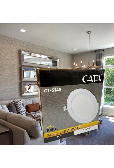 Cata 15 Watt Panel LED CT-5148 Naturel Beyaz Alüminyum Kasa Cata 15 Watt Panel LED CT-5148 Naturel Beyaz Alüminyum Kasa