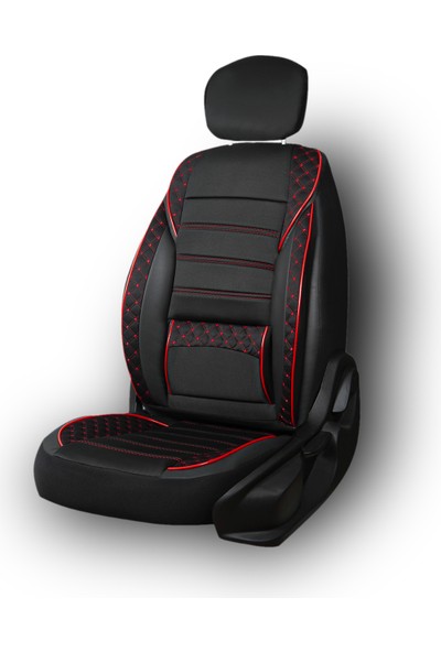 Stil Atlas Serisi Kırmızı Siyah Oto Koltuk Kılıfı