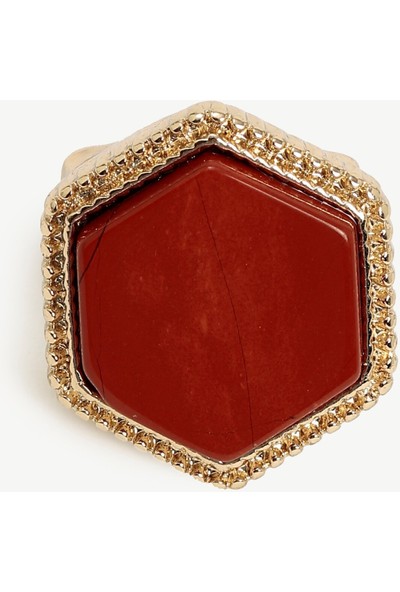 Yargıcı Yarı Değerli Taş Detaylı Yüzük