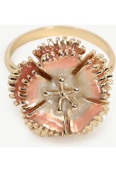 Yargıcı Çiçek Formlu Yüzük