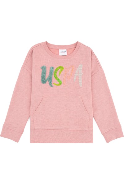 U.S. Polo Assn. Kız Çocuk Coral Sweat Shirt